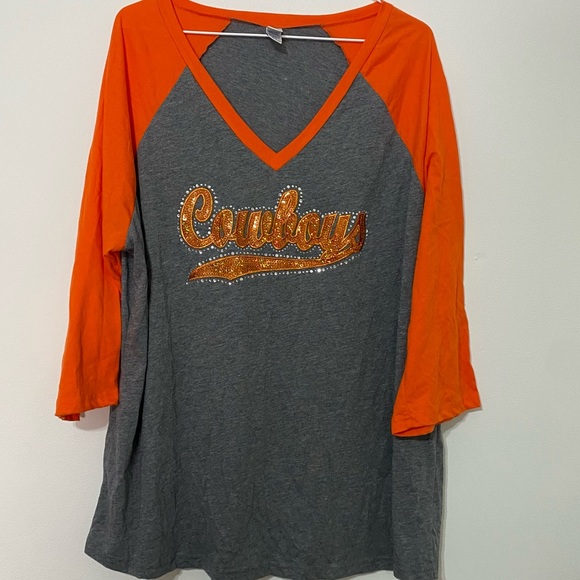 Kavio | Tops | Cowboys 34 Length Sleeve Two Tone 2x Shirt | Poshmark